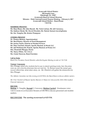 Fillable Online E. Templin; Second: J. Carraway; Motion Carried Fax ...