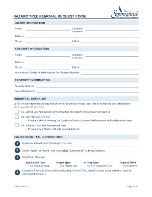 Fillable Online Hazard Tree Removal Information and Application ...