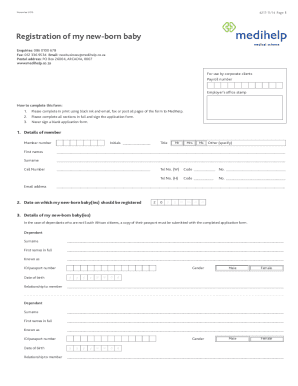 Fillable Online registration of my new-born baby Fax Email Print ...