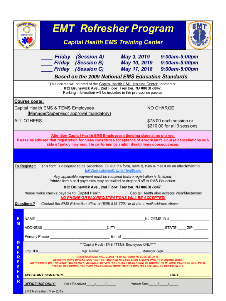 Fillable Online HMH Central Training CenterACLS, PALS, BLS Classes and ...