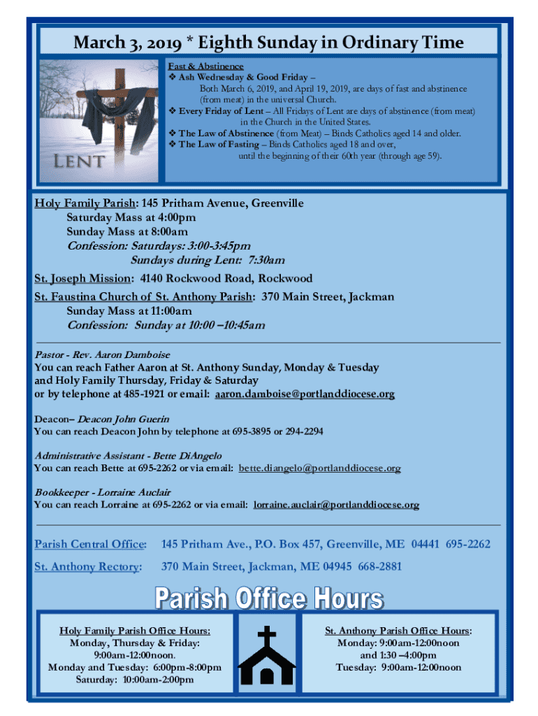 Fillable Online Homilies for 8th Sunday in Ordinary Time (Year C) Fax Email Print - pdfFiller