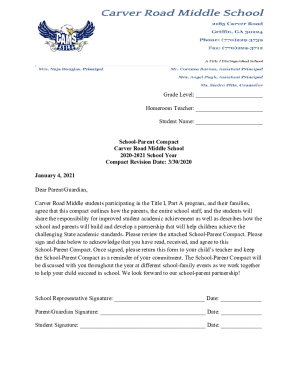Fillable Online Carver Road Middle School Home Fax Email Print - pdfFiller