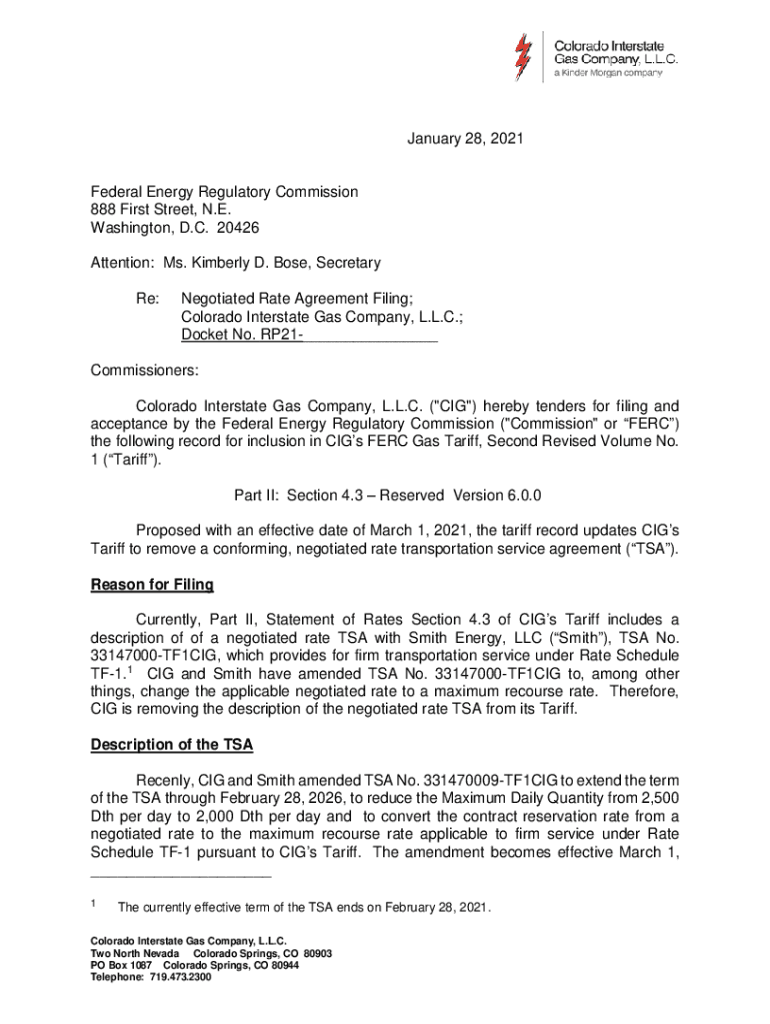 Fillable Online Colorado Interstate Gas Company; Notice of Application ...