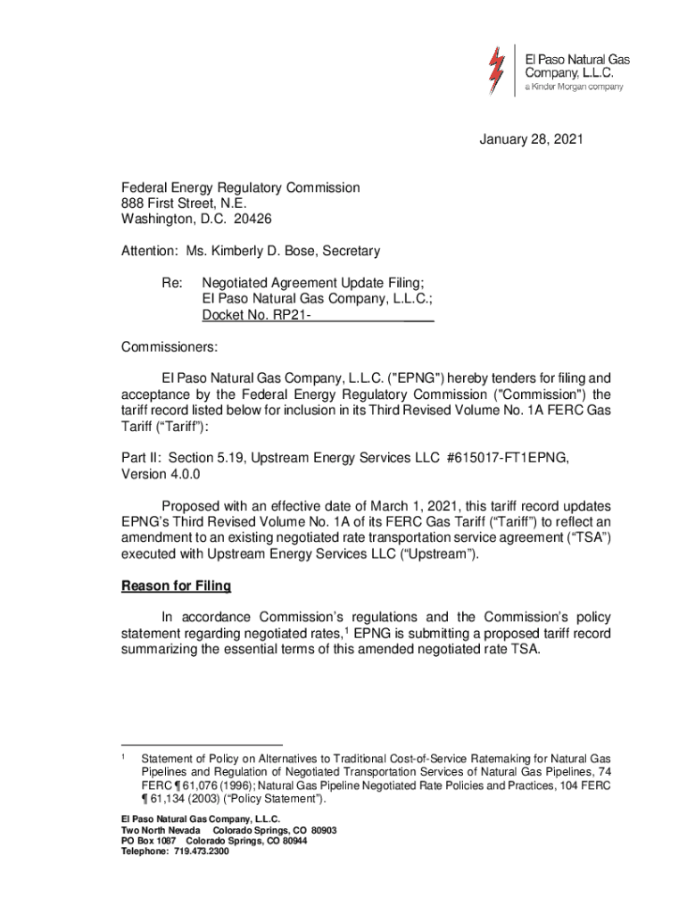 Fillable Online December 2, 2021 The Honorable Kimberly D. Bose Secretary ... Fax Email Print ...