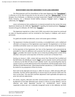 Fillable Online first amendment to lease agreement between Fax Email Print - pdfFiller