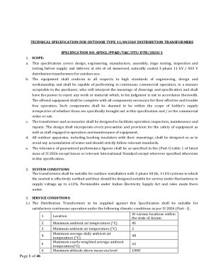 Fillable Online technical specification for 11 & 33 kv outdoor type current ... Fax Email Print ...