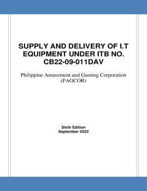 Fillable Online ITB No. CB22-06-007DAV - PAGCOR Fax Email Print - pdfFiller