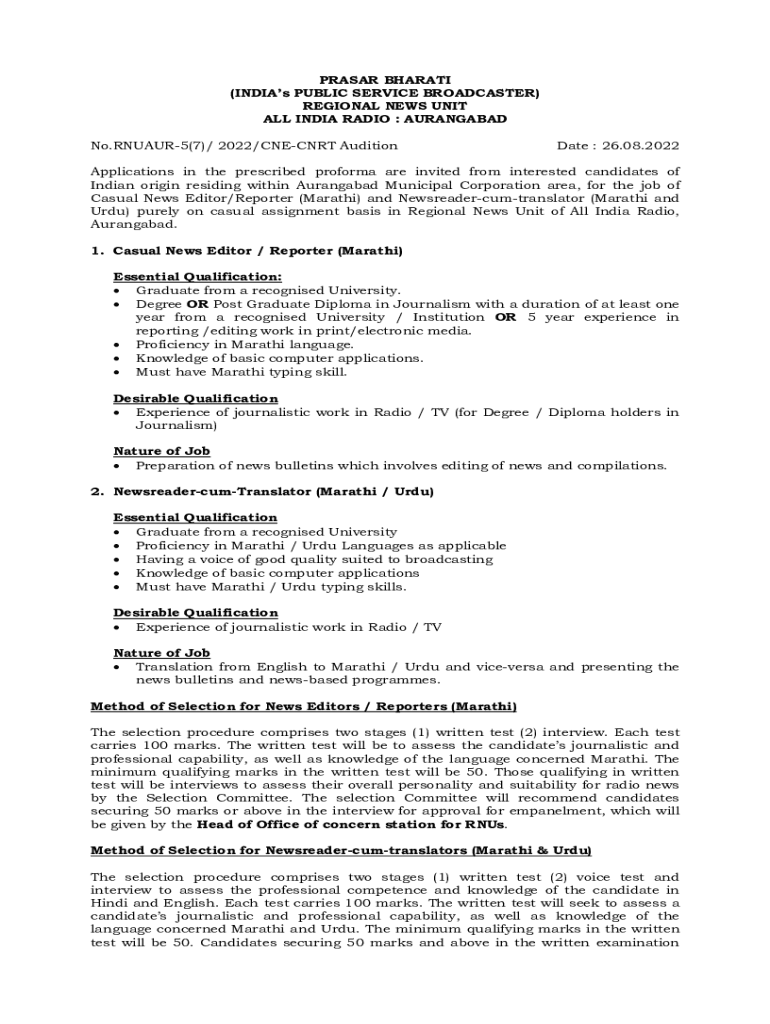 Fillable Online prasarbharati gov NE & CNRT Application Form Fax Email Print - pdfFiller