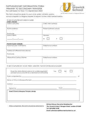 Fillable Online Schools headed paper details - Hackney Education Fax ...