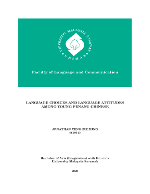 Fillable Online LANGUAGE CHOICES AND LANGUAGE ATTITUDES ... Fax Email ...