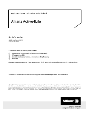Compilabile Online Active 4 Life unit linked con protezione - Assinews ...