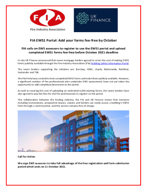 Fillable Online FIA EWS1 Portal: Add your forms fee-free by October Fax ...