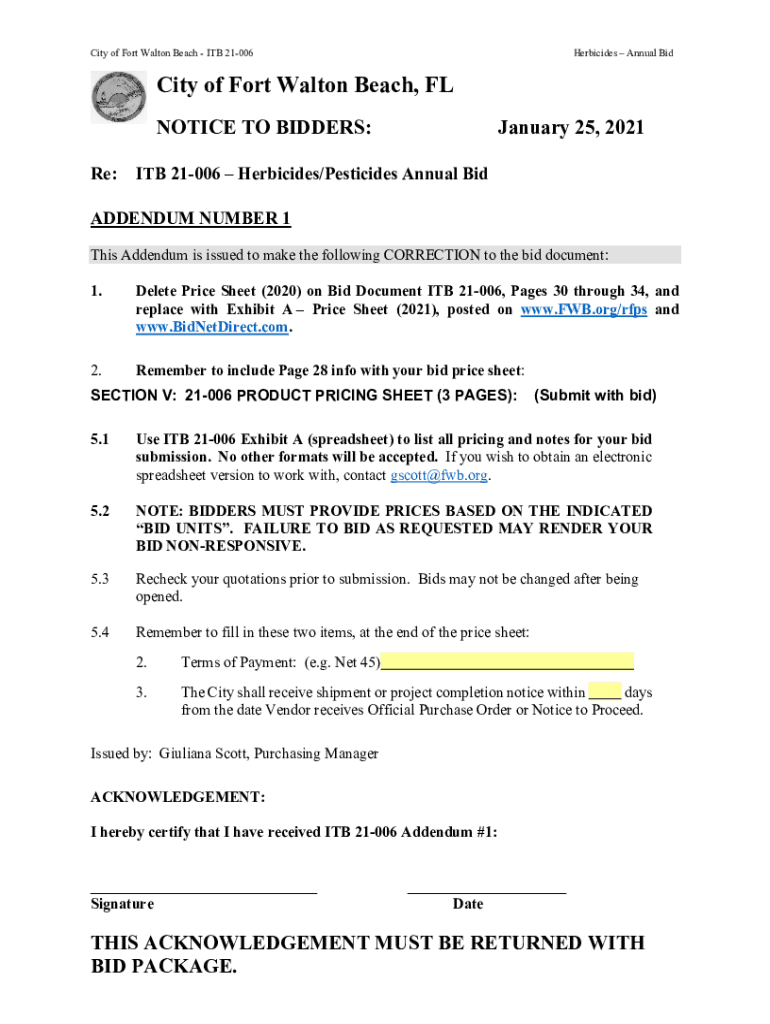 Fillable Online Sec 03 - Addendum 1 draft Fax Email Print - pdfFiller