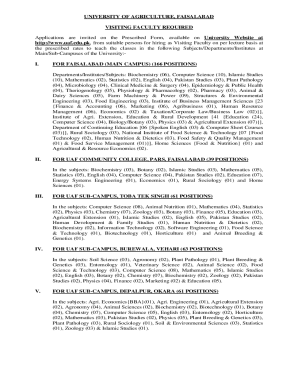 Fillable Online Job Application Form for Visiting Faculty.pdf - UAF Fax Email Print - pdfFiller