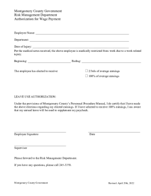 Fillable Online Wage Authorization Form.pdf - Montgomery County, TN Fax ...