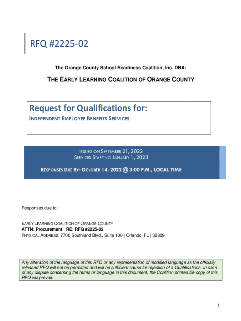 Fillable Online RFQ #2225-02 - Early Learning Coalition of Orange ...