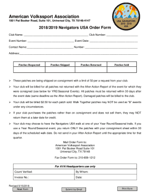 Fillable Online American Volkssport Association Fax Email Print - pdfFiller