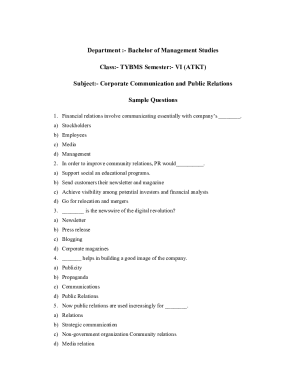 Fillable Online Sample Question BMS - VSIT Fax Email Print - pdfFiller