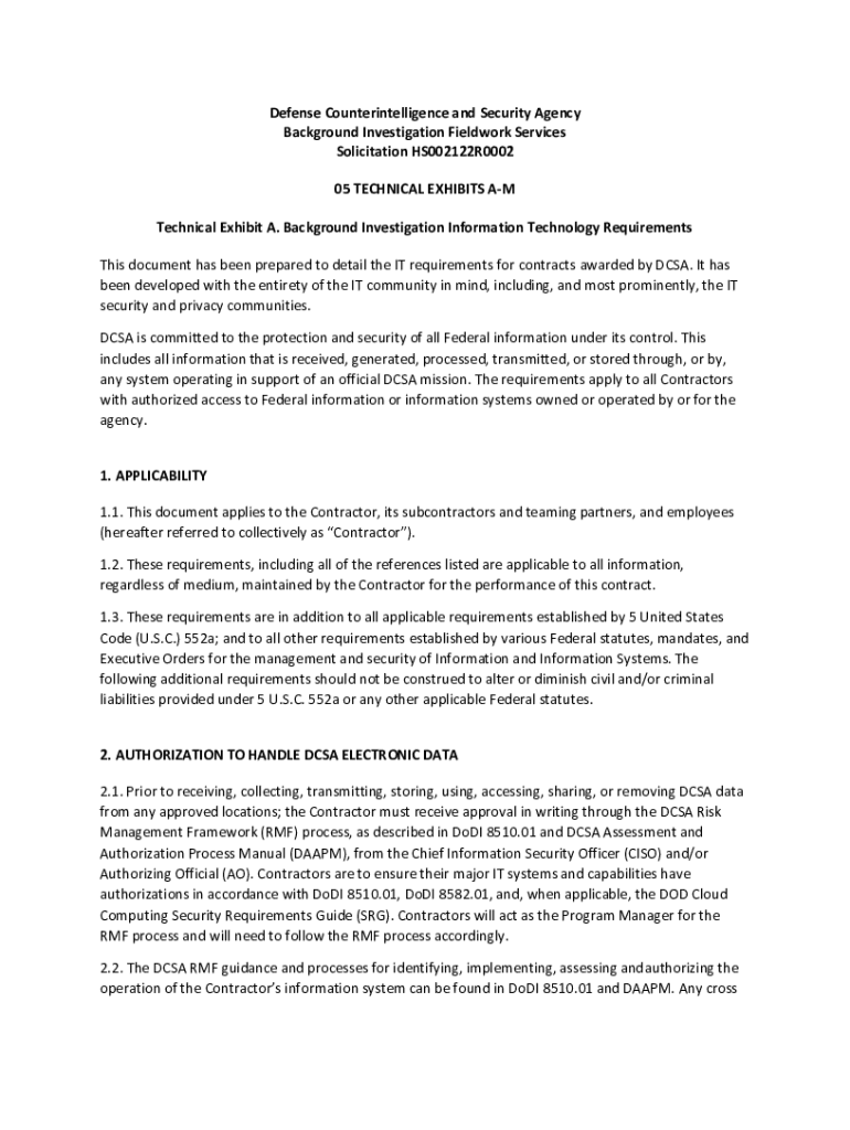 Fillable Online DCSA Background Investigation Fieldwork Services Fax Email Print - pdfFiller