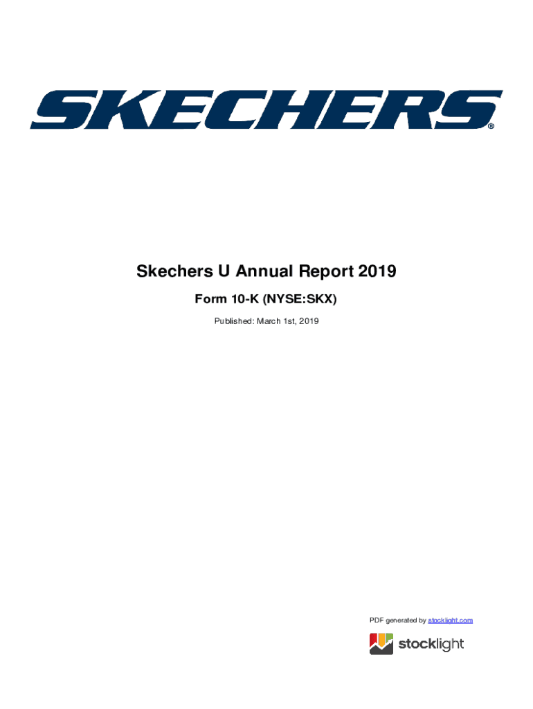 Fillable Online Annual Reports - Skechers Investor Relations Fax Email ...