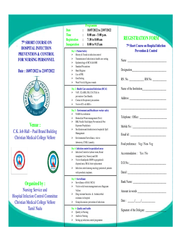 Fillable Online Foundation Certificate in Infection Prevention and ...