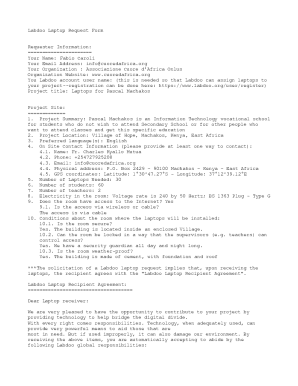 Fillable Online Labdoo Laptop Request Form Rev. 001 Requester ...