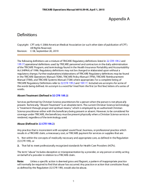 Fillable Online TO15 Appendix A -- Definitions - TRICARE Manuals Fax ...