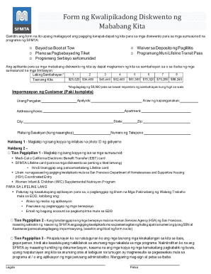 Fillable Online Form ng Kwalipikadong Diskwento ng Mababang Kita ...