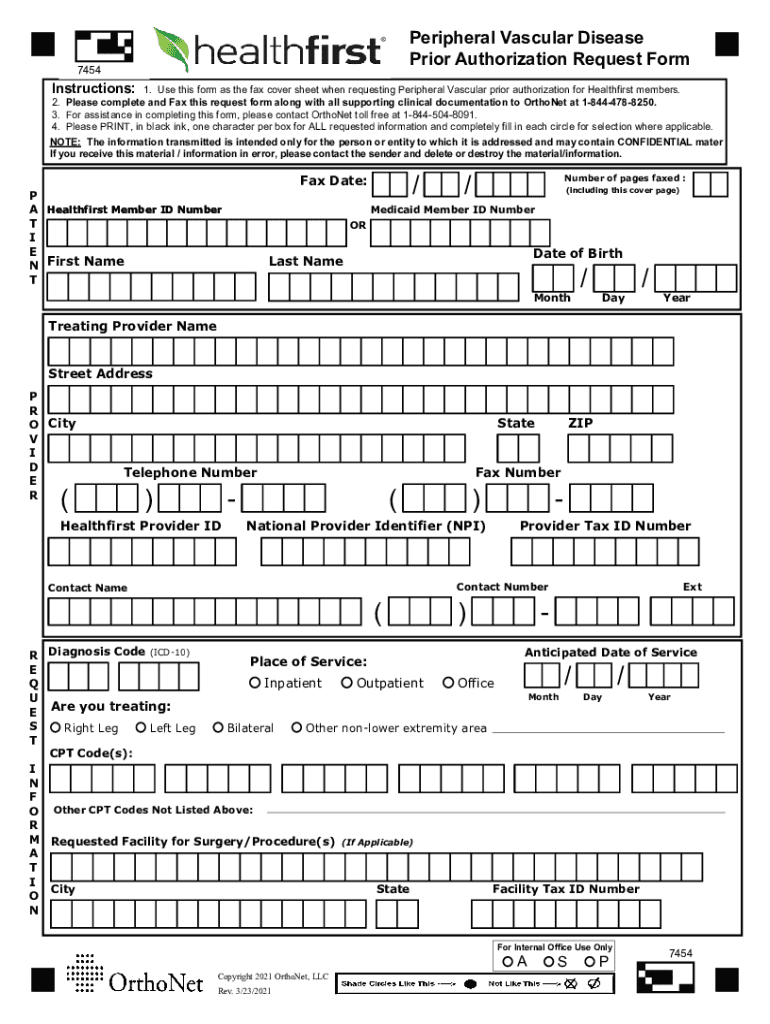 Fillable Online Provider Prior Authorization Form - Health First Fax ...