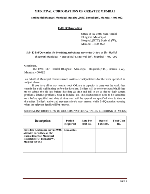 Fillable Online e-Quotation Form Ambulance Service.docx Fax Email Print ...