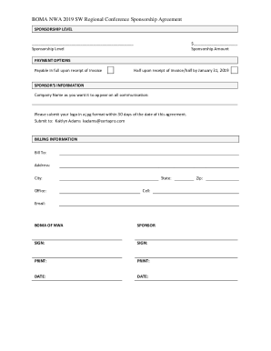 Fillable Online naming rights and sponsorship agreement - townnews.com ...