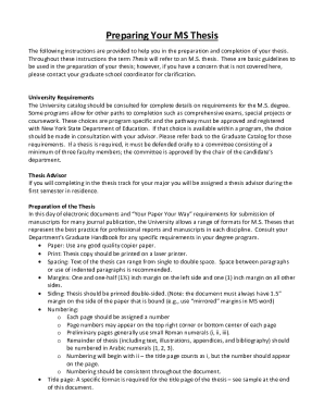 Fillable Online Guidelines for writing a Master's Thesis 1 Preparation for ... Fax Email Print ...