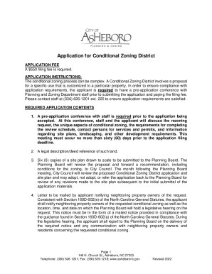 Fillable Online Conditional ZoningUNC School of Government Fax Email Print - pdfFiller