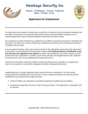 Fillable Online Get Hawkeye Security Application Form Fax Email Print ...