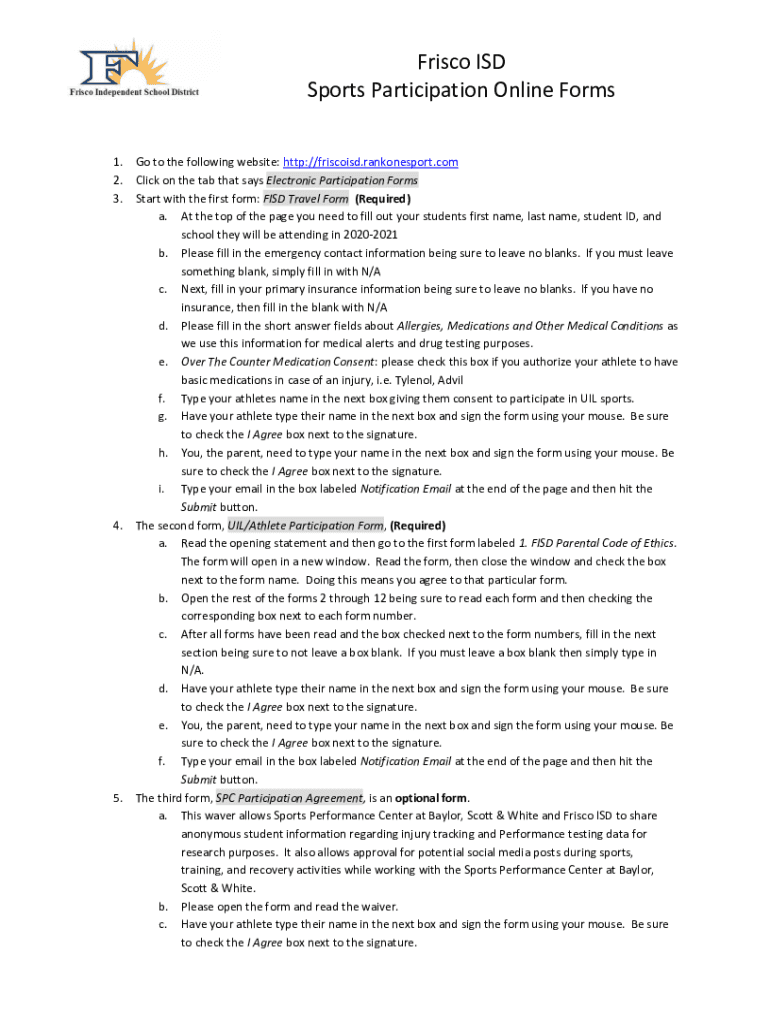 Fillable Online Sports Participation Online Forms Fax Email Print - pdfFiller