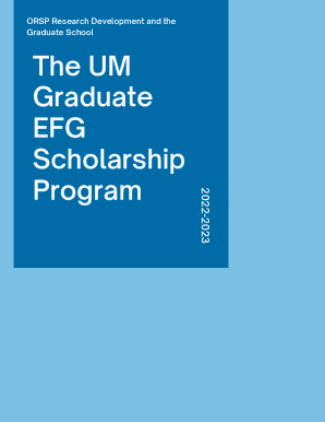 Fillable Online The UM Graduate EFG Scholarship Program - QR Code ...