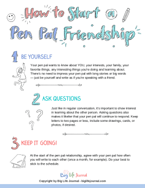 Fillable Online 300 Questions To Ask Your Pen Pal - Confessions of ...