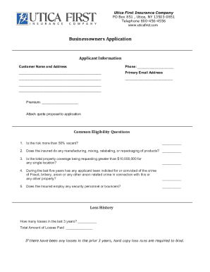 Fillable Online Utica First Insurance EZ-Pay EFT Authorization Form ...