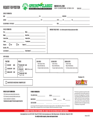 Fillable Online GA23 Position Request Form Fax Email Print - pdfFiller