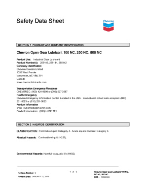 Fillable Online SUPER LUBE SYNTHETIC GEAR OIL - Safety Data Sheet Fax ...