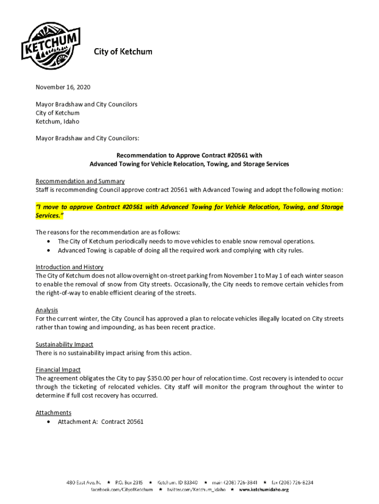 Fillable Online City CouncilCity of Ketchum Idaho Fax Email Print ...