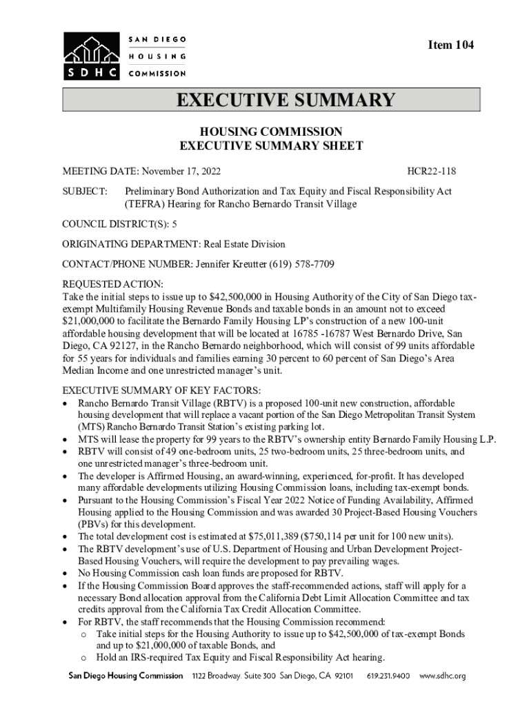 Fillable Online Preliminary Bond Authorization and Tax Equity and ...