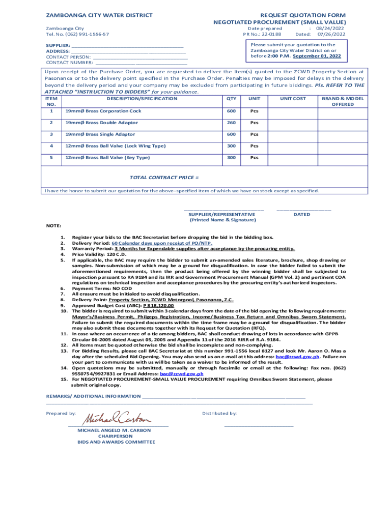 Fillable Online zcwd gov 22-0188.pdf - Zamboanga City Water District ...