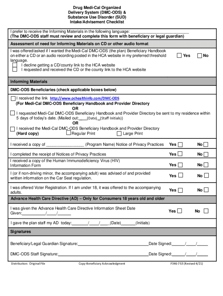 Fillable Online Drug Medi-Cal Organized Delivery System - DHCS - CA.gov ...