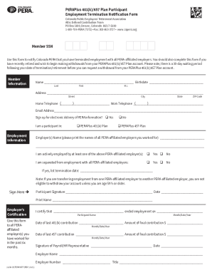 Fillable Online PERAPlus 401(k) Participant Information Form - Colorado ...