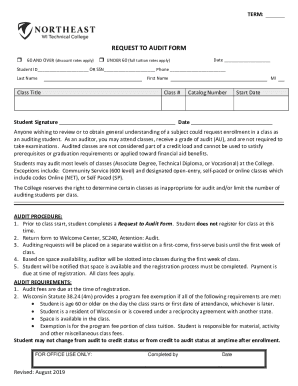 Fillable Online REQUEST TO AUDIT FORM Fax Email Print - pdfFiller