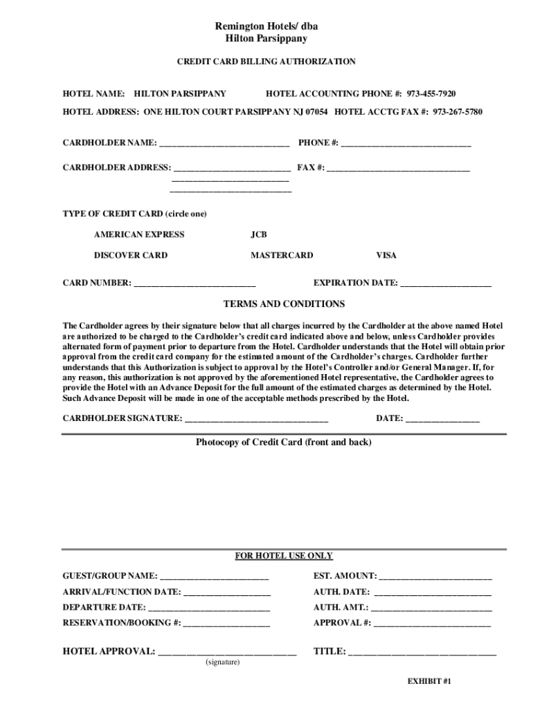 Fillable Online Payments, refunds, and receipts - Help - Hilton Fax ...