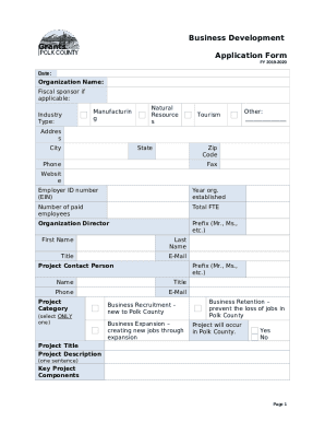 Business Development Grant Application Doc Template | pdfFiller