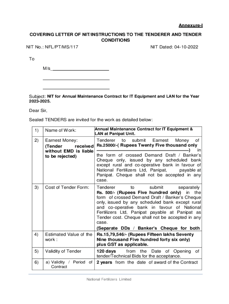Fillable Online Standard Tender Documents Procurement of Works User ...