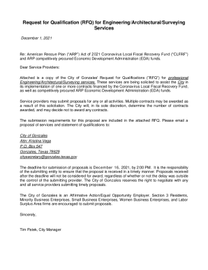 Fillable Online Request for Qualification (RFQ) for Engineering/ ... Fax Email Print - pdfFiller